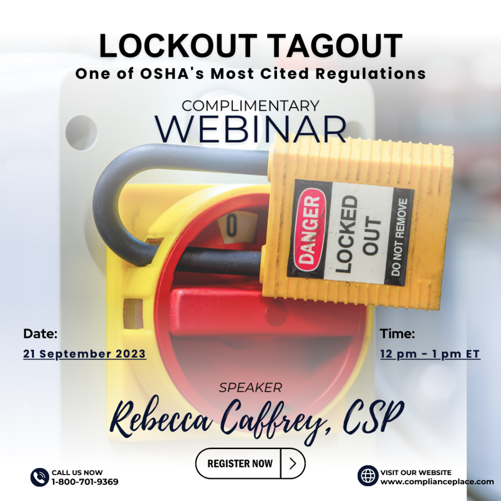 Lockout/Tagout – One of OSHA’s Most Cited Regulations - Compliance ... Lockout/Tagout – One of OSHA’s Most Cited Regulations - Compliance ...